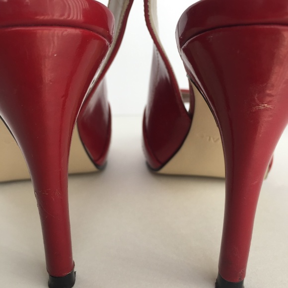 Xappeal | Shoes | Xappeal Red Peep Toe Platform Heels | Poshmark
